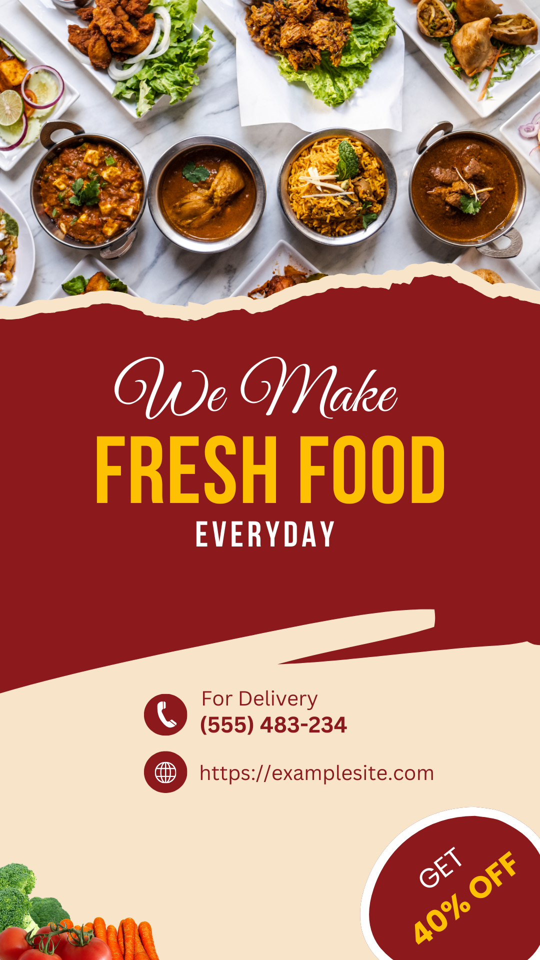 Fresh Food Instagram Reels Covers | Editable Canva Templates for Food ...