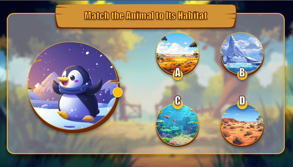 Zoo Quest Animal Matching Game - Editable PowerPoint Template for Kids ...